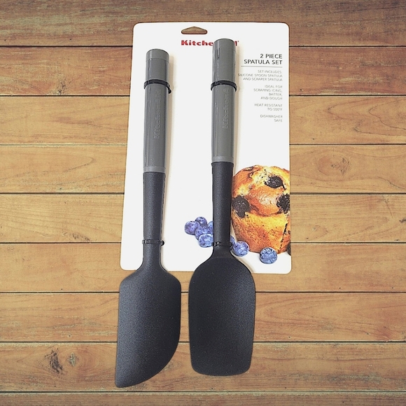 KitchenAid | Kitchen | Kitchenaid Dark Gray Silicone Spoon And Scraper ...